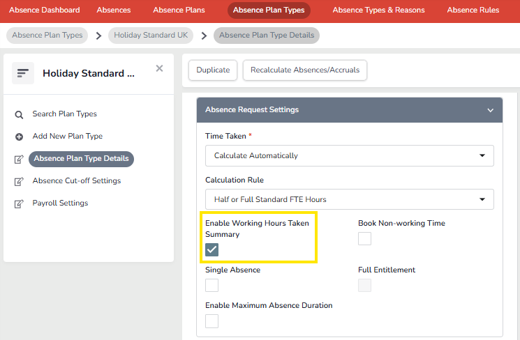 How to Adjust / Change The Hours of An Absence
